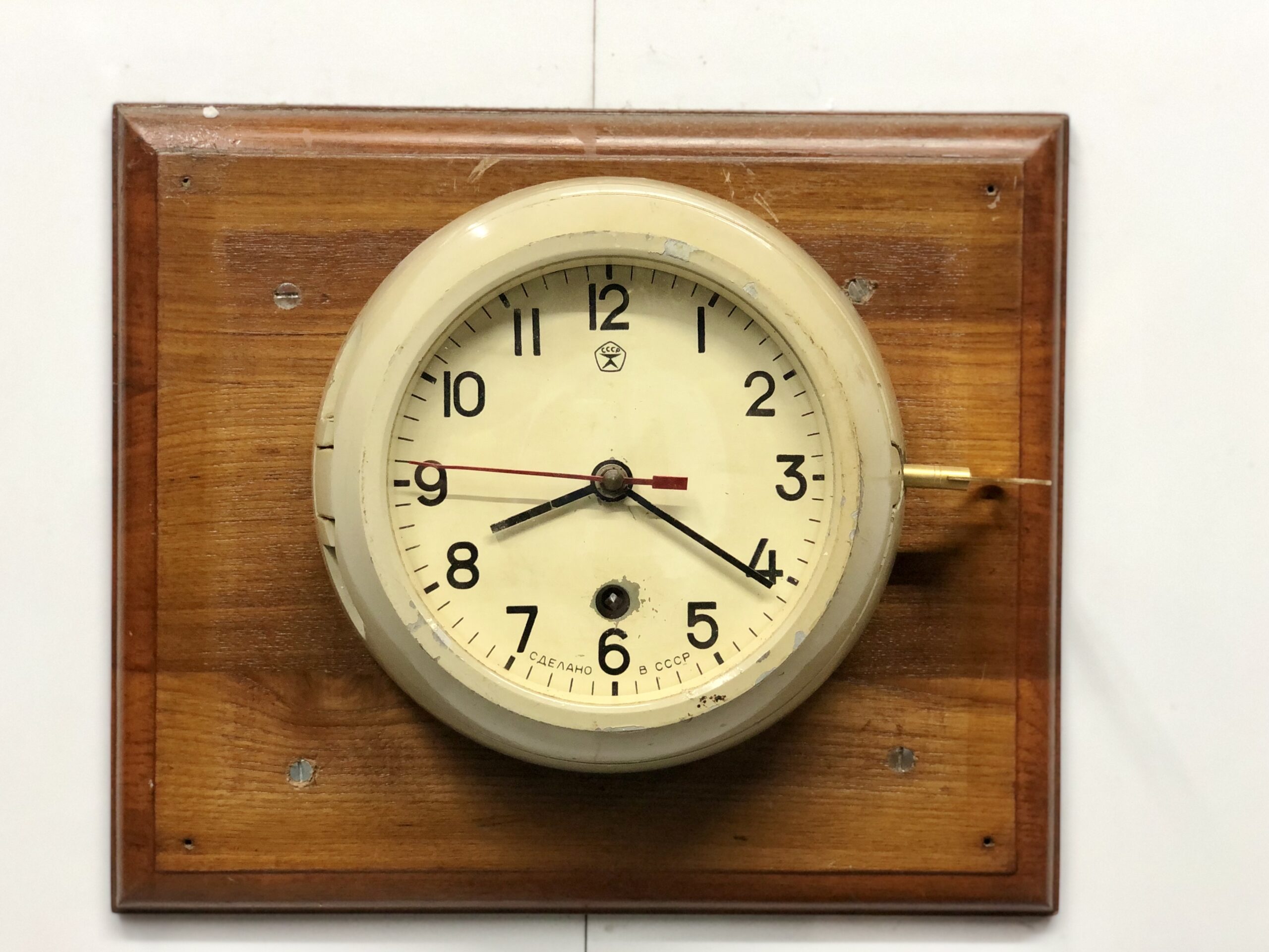 Antique CCP Russian Key Winding Original Marine Ship Mechanical Wall ...