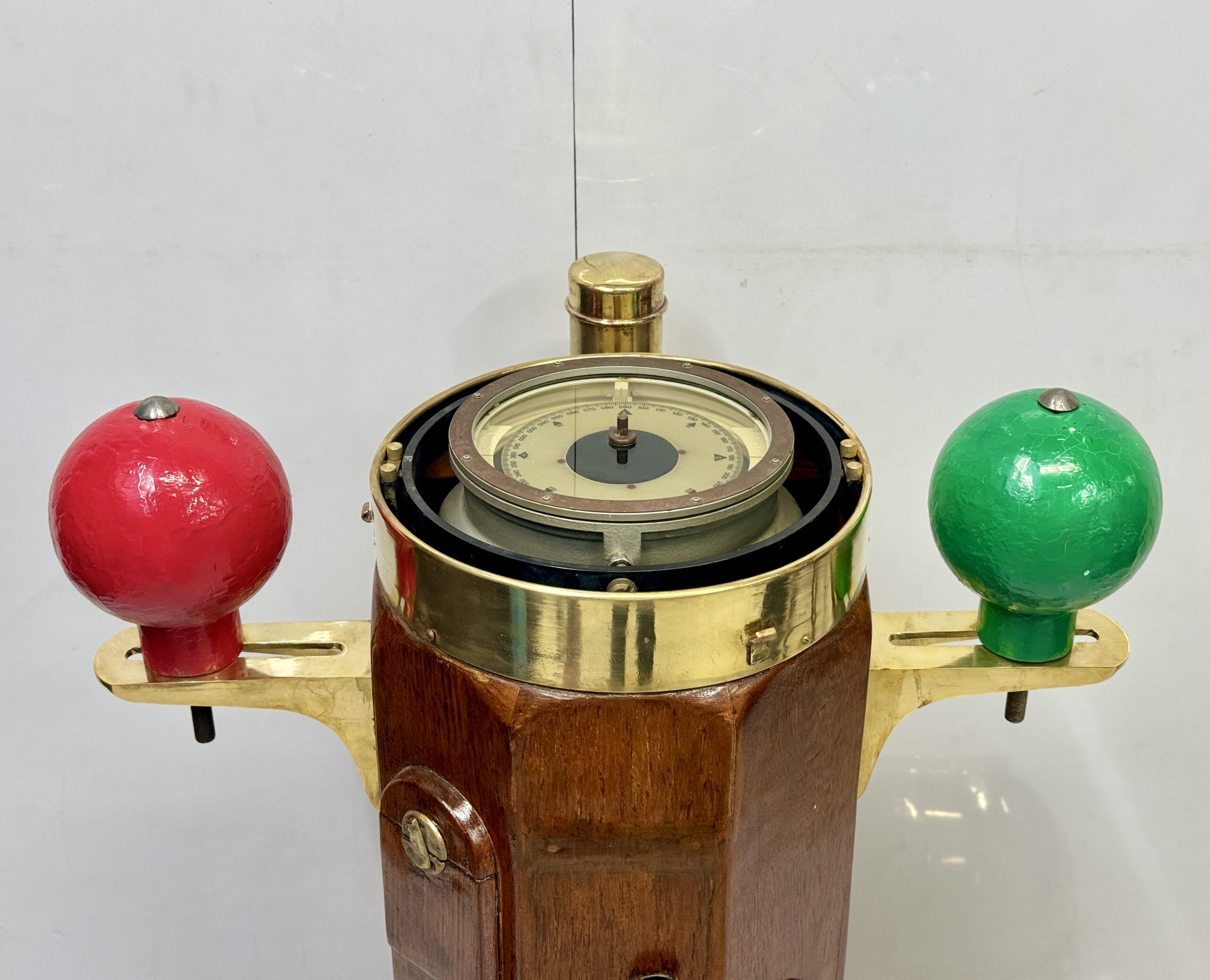 Made in Hamburg, Germany Old C. Plath Wooden & Brass Nautical Binnacle ...