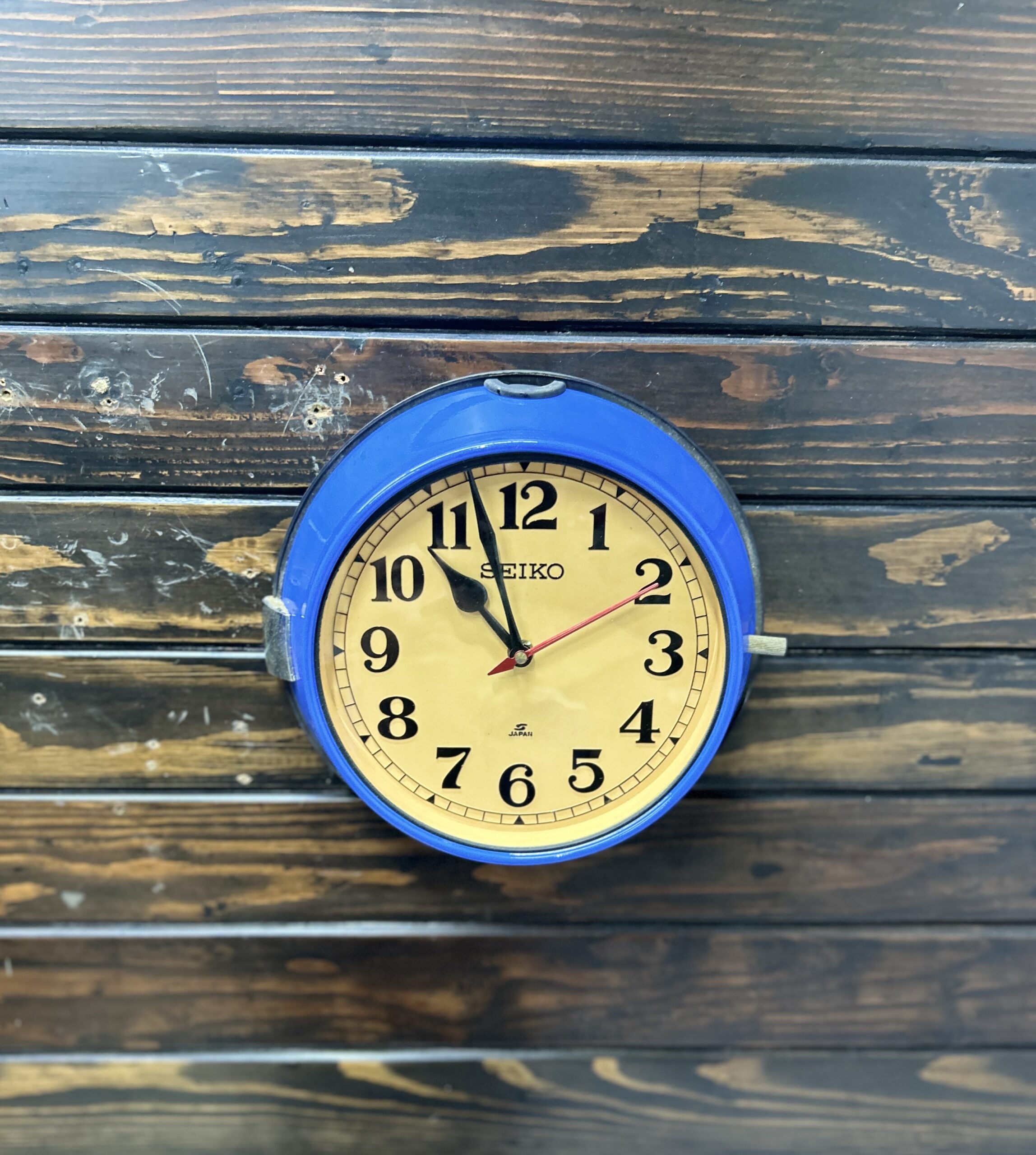 Modern Retro Style Lapis Blue Paint Coating Nautical Seiko Quartz Wall ...