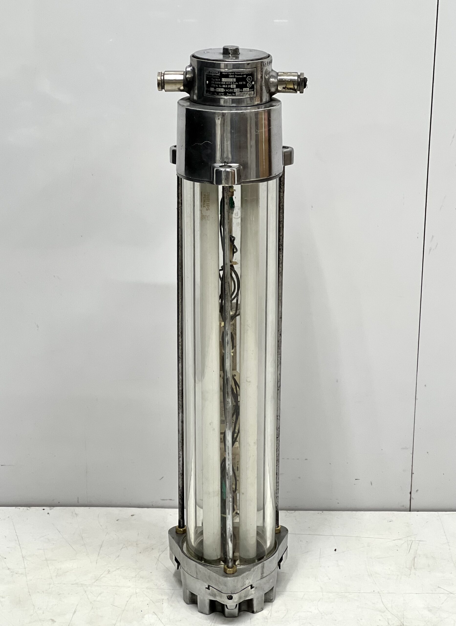 Original Antique Explosion Proof German Vintage Fluorescent Twin Tube ...