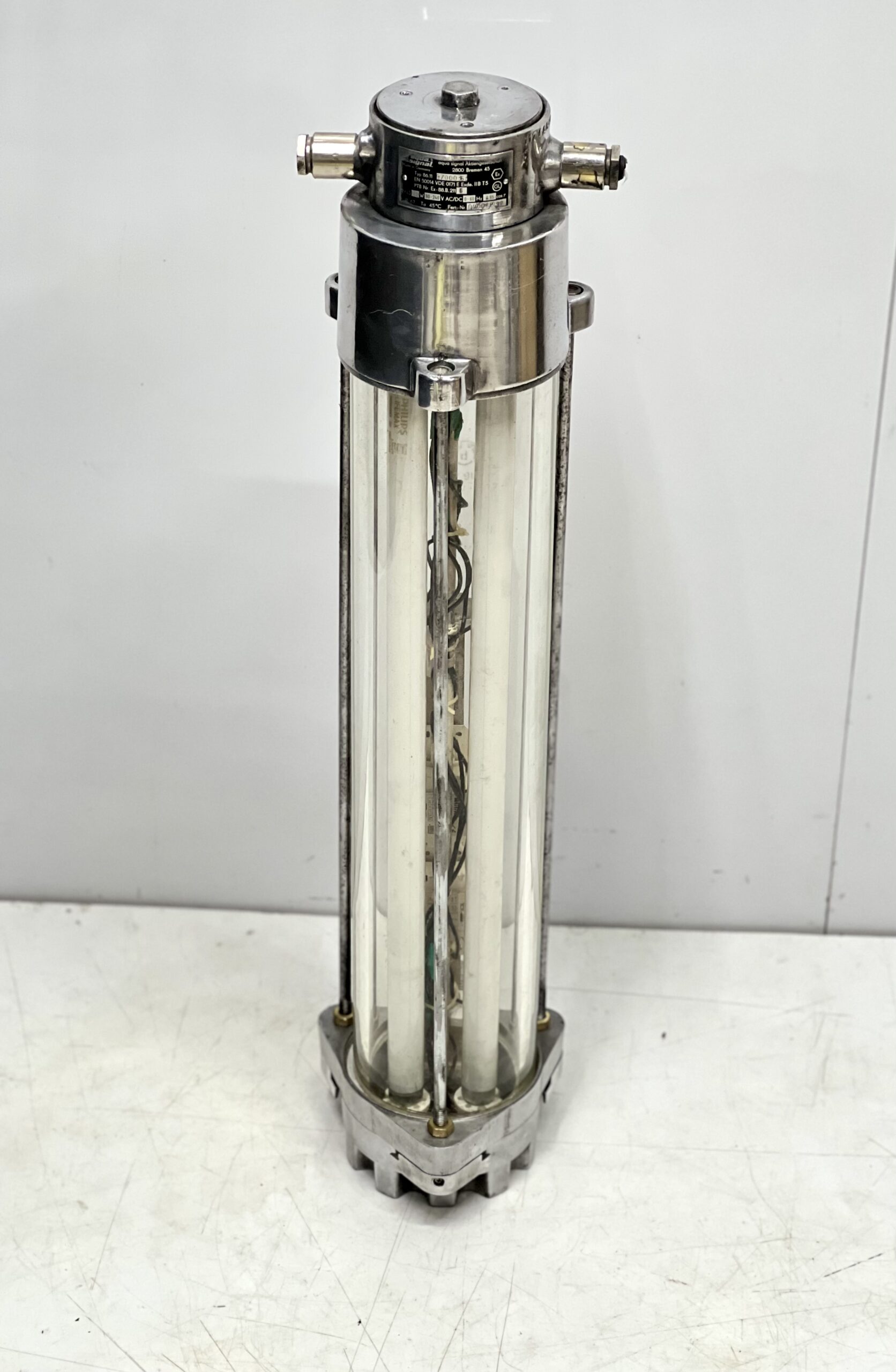 Original Antique Explosion Proof German Vintage Fluorescent Twin Tube ...