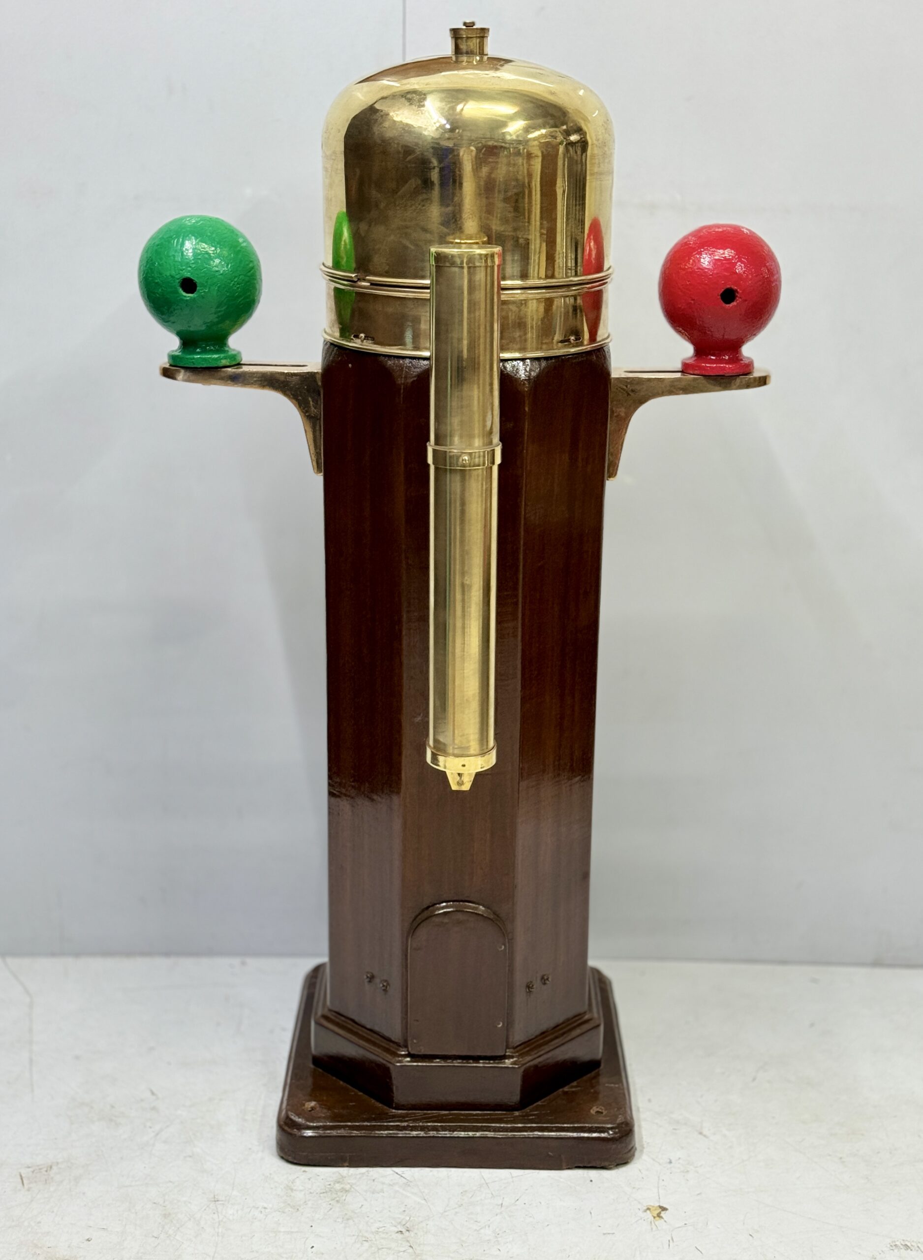 Original Big Size C. Plath Wood & Brass Maritime Binnacle Compass ...